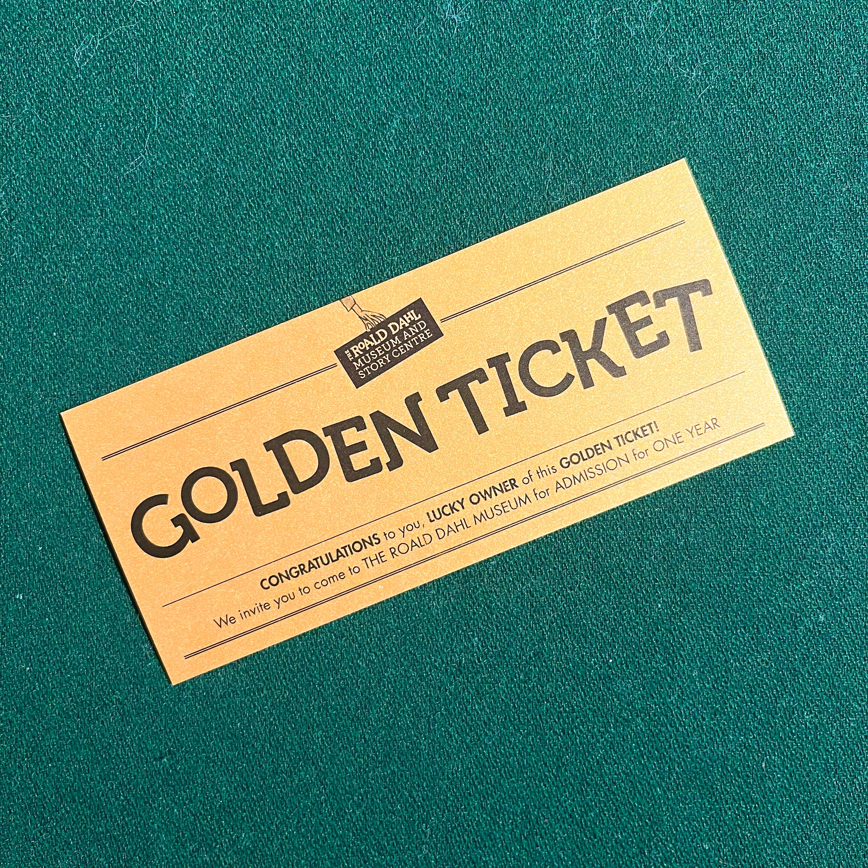 Roald Dahl Museum Golden Ticket – The Roald Dahl Museum Online Shop